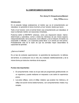 El instinto | DOCX