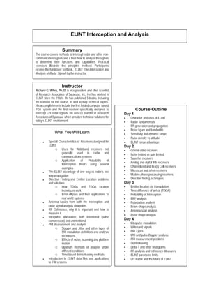 Elint Interception & Analysis | PDF