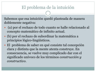 El intuicionismo | PPTX