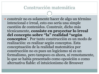 El intuicionismo | PPTX