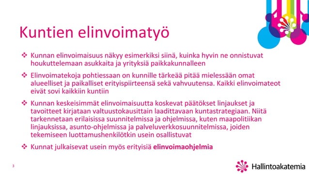 Elinvoimatekoja kunnissa | PPTX