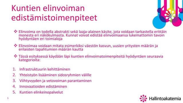 Elinvoimatekoja kunnissa | PPTX