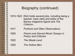 Eliot ppt | PPT