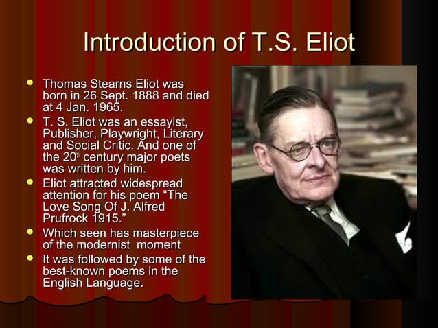 Eliot's theory | PPT