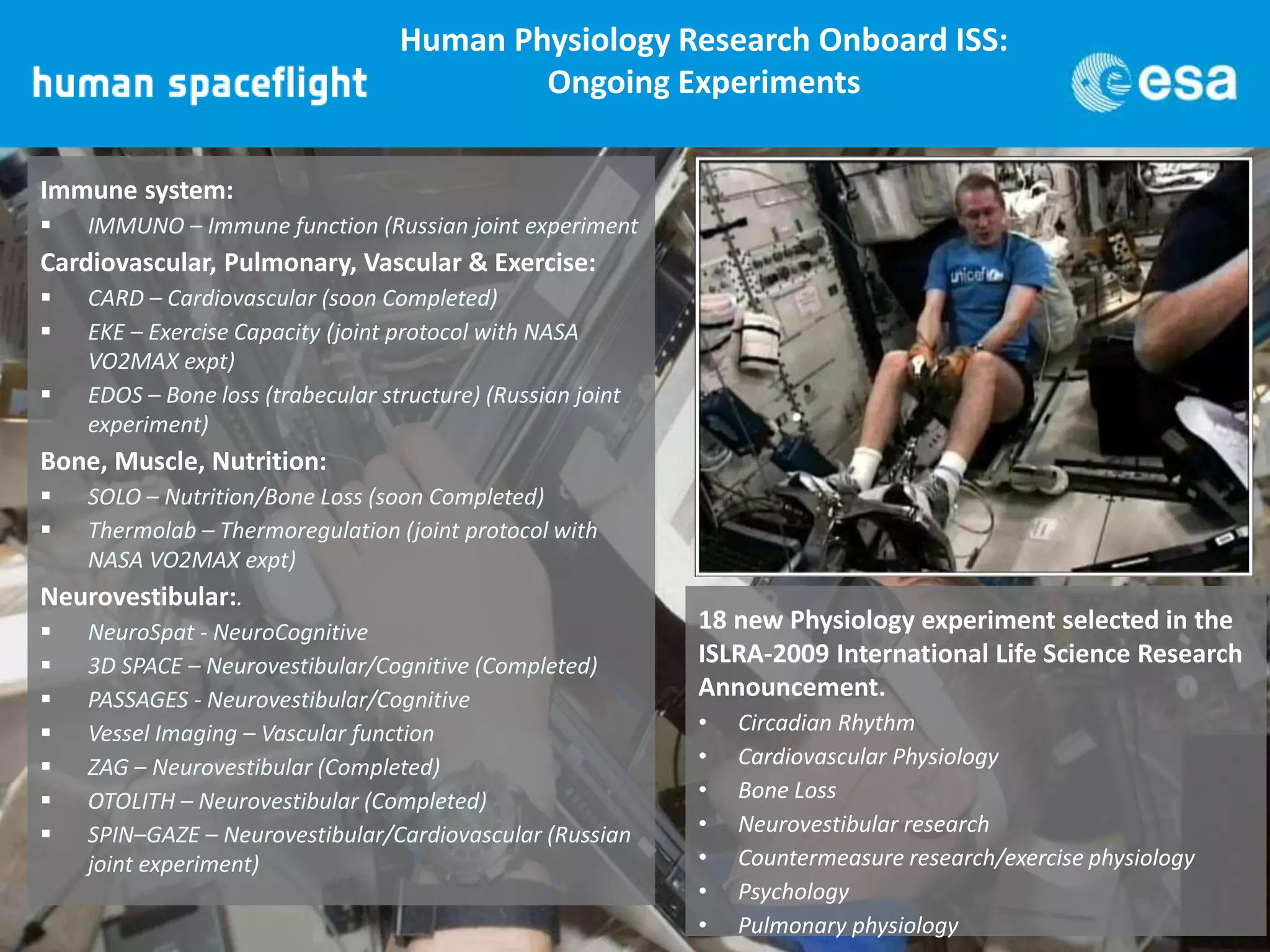 The ESA ELIPS programme and European ISS Utilisation | PPT