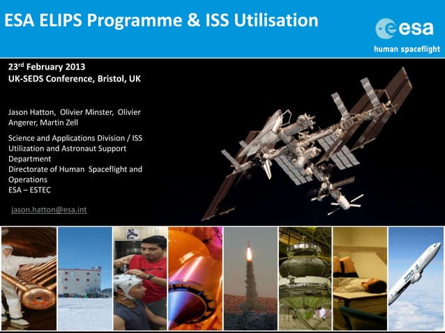 The ESA ELIPS programme and European ISS Utilisation | PPT