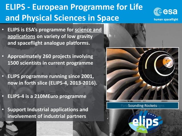 The ESA ELIPS programme and European ISS Utilisation | PPT