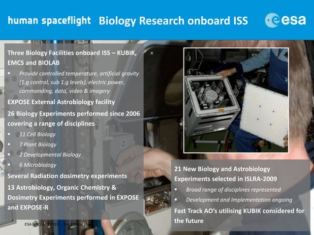 The ESA ELIPS programme and European ISS Utilisation | PPT