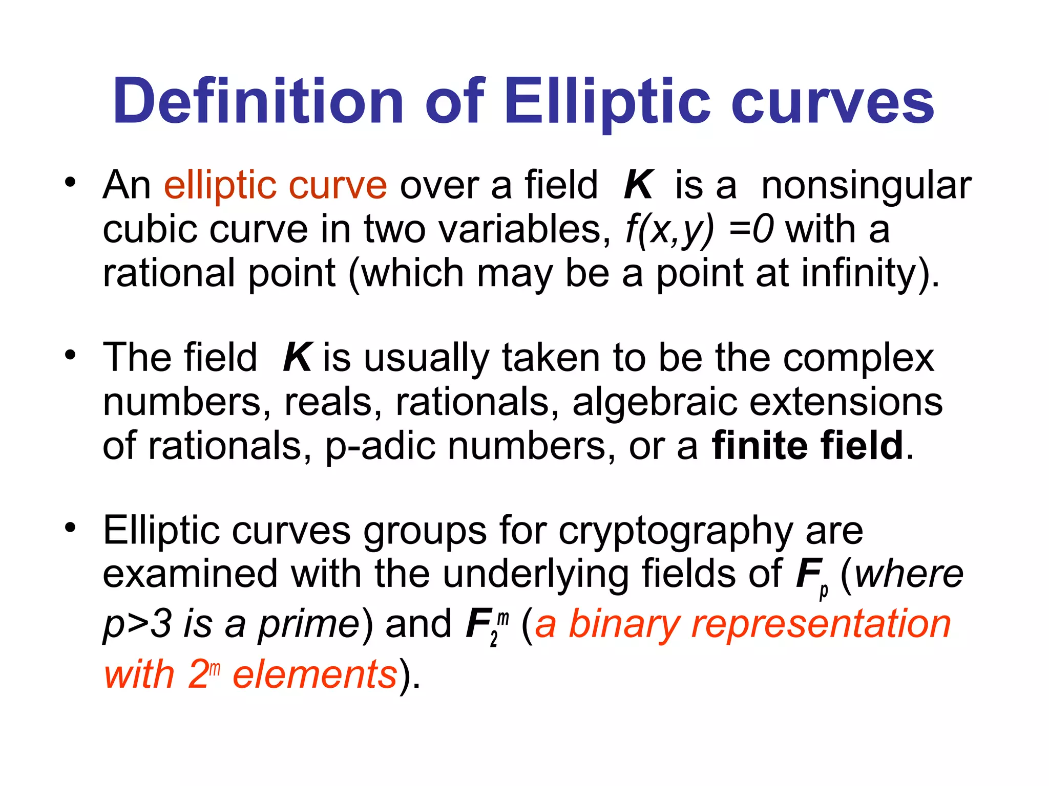 Elliptical Curve Cryptography Ppt