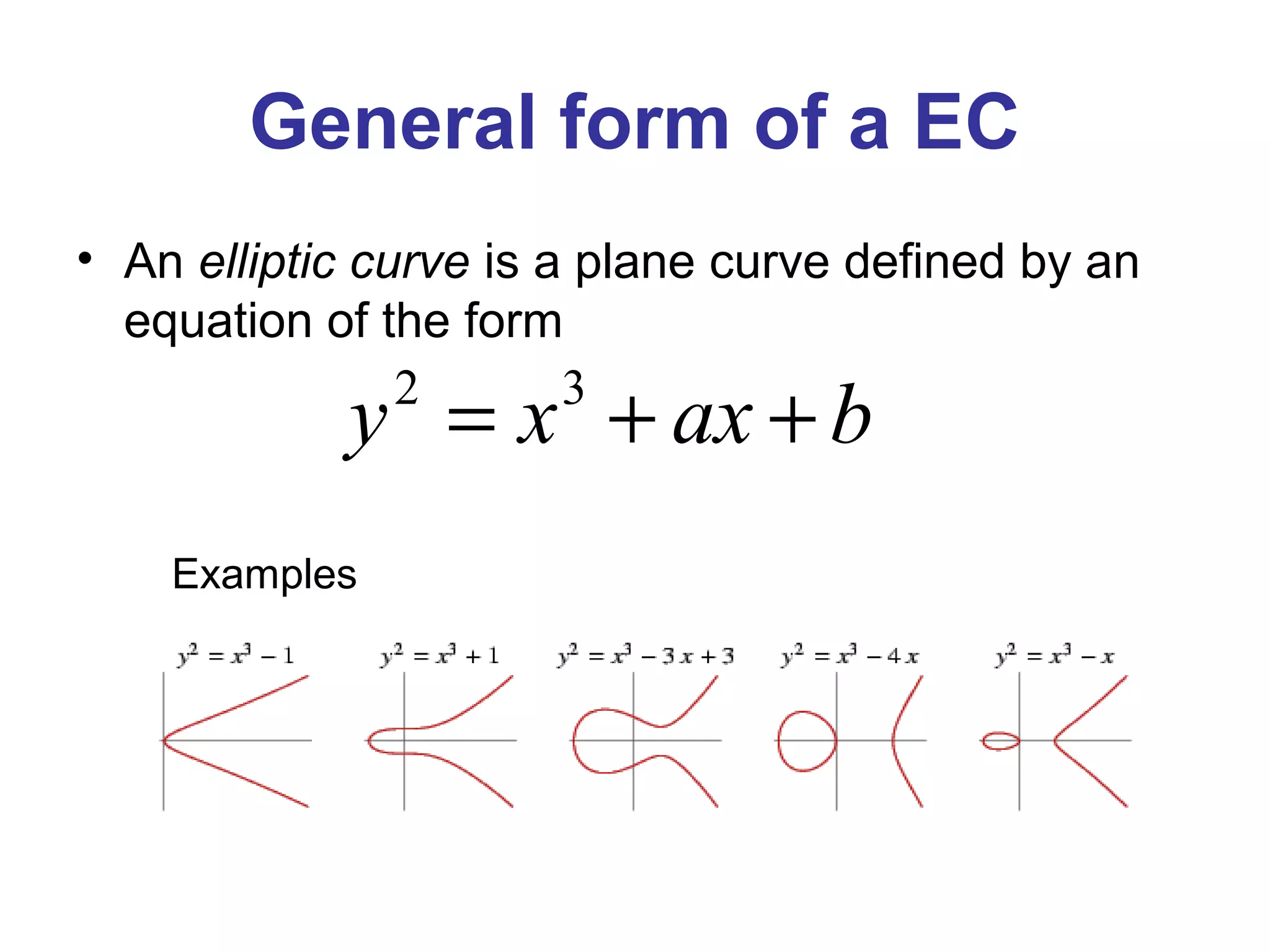 Elliptical curve cryptography | PPT
