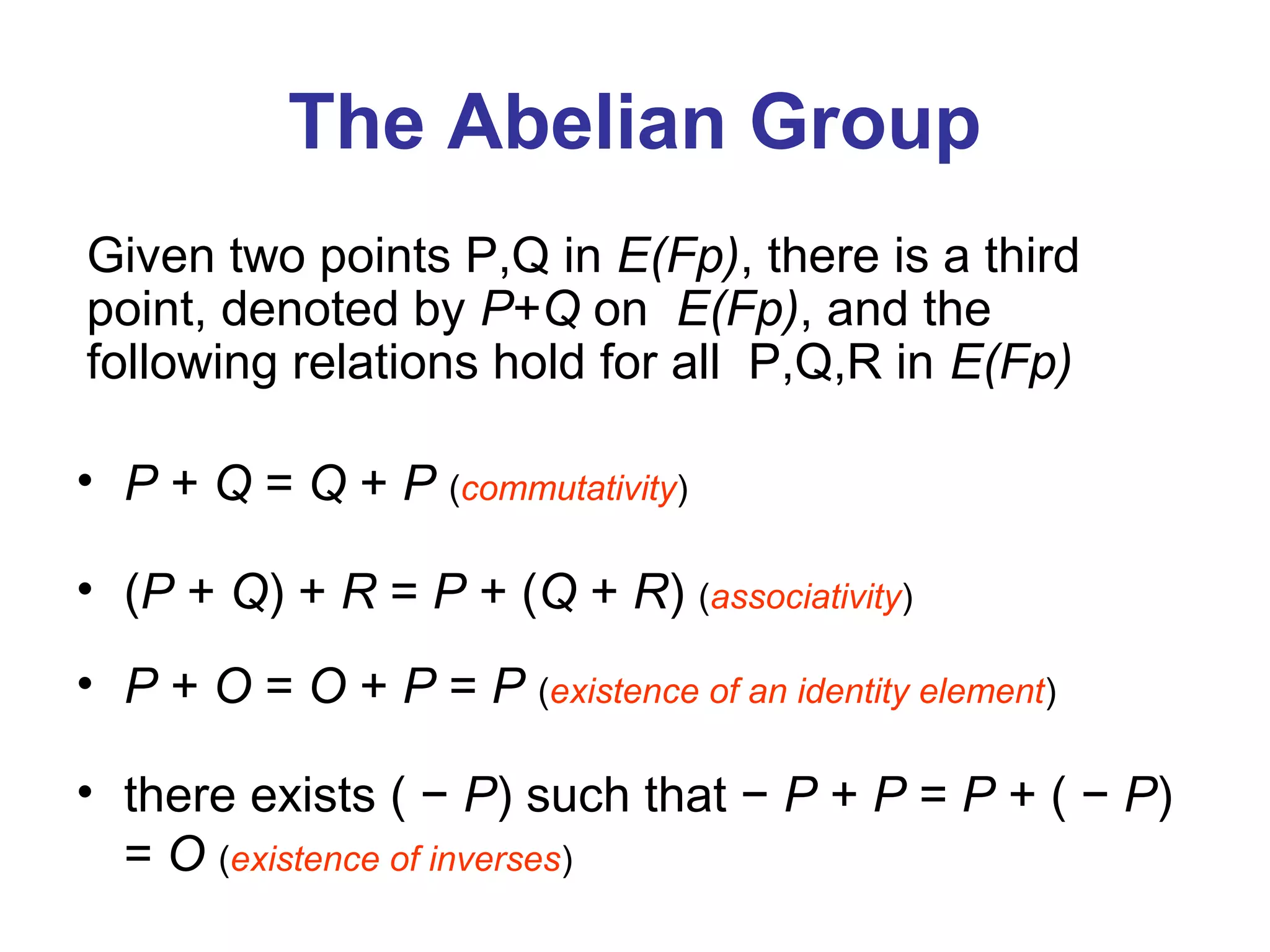Elliptical curve cryptography | PPT