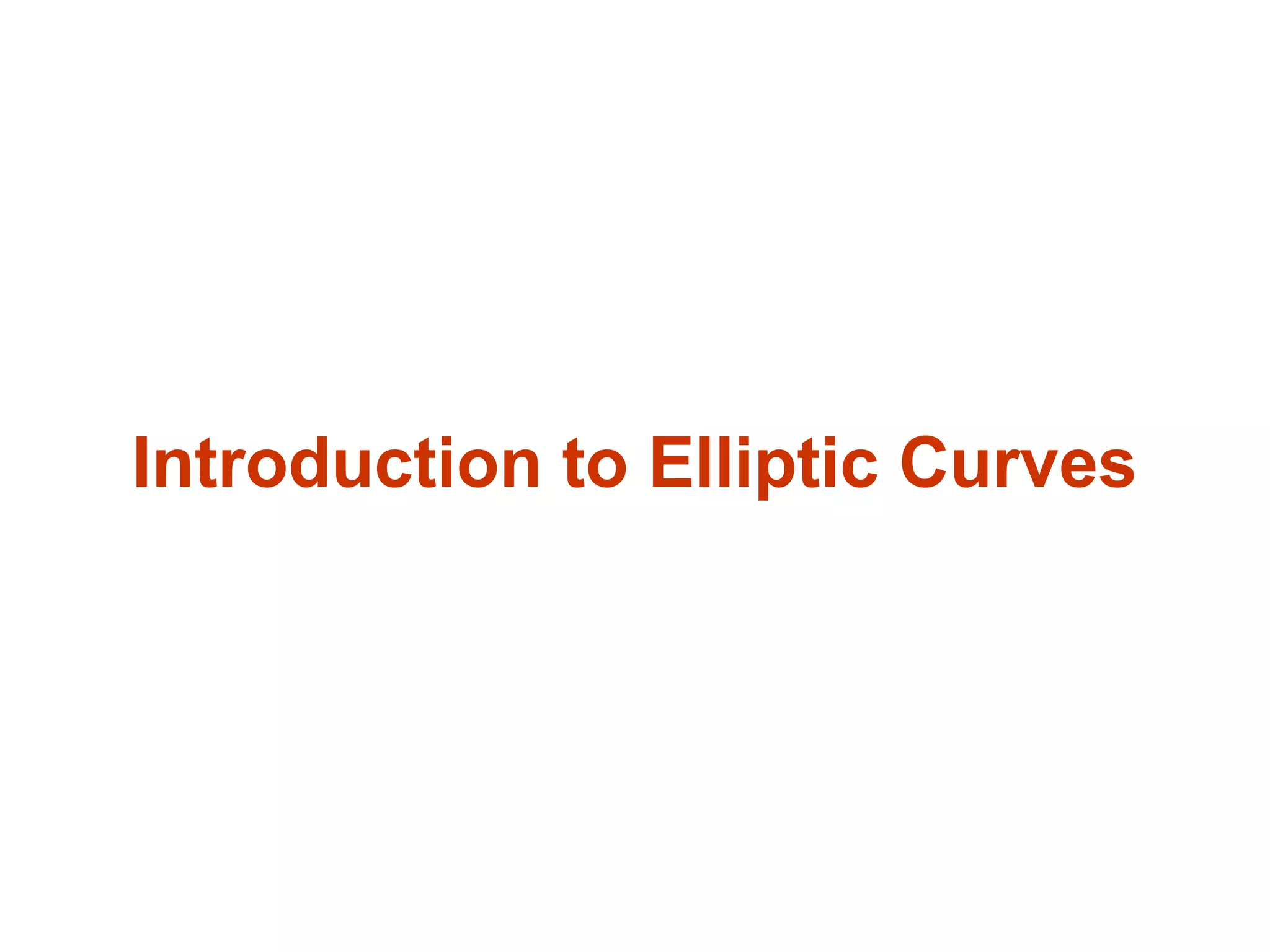 Elliptical curve cryptography | PPT