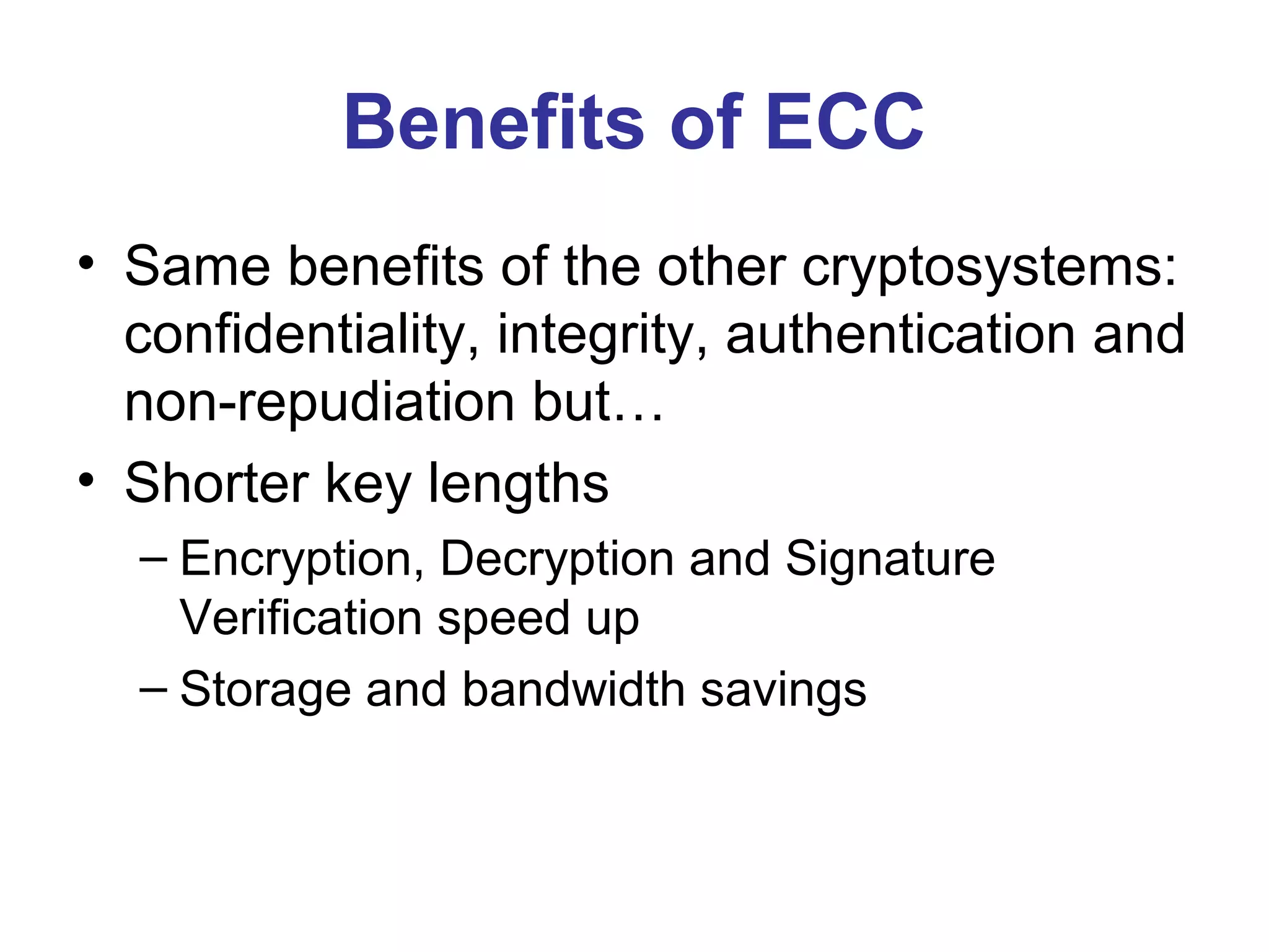 Elliptical curve cryptography | PPT