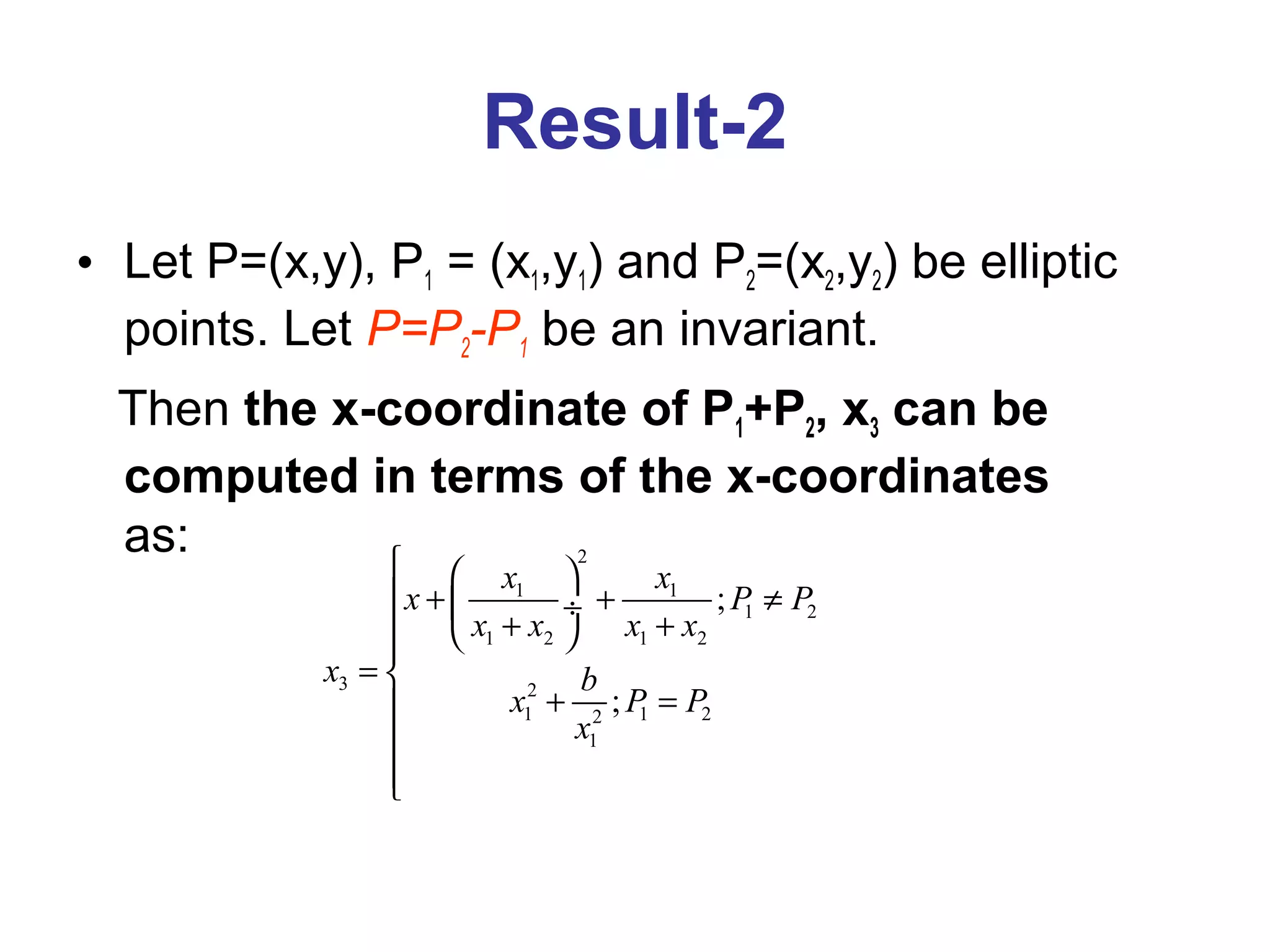 Elliptical curve cryptography | PPT
