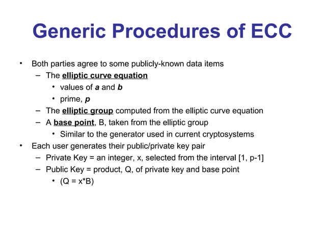 Elliptical curve cryptography | PPT