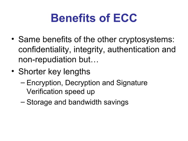 Elliptical curve cryptography | PPT