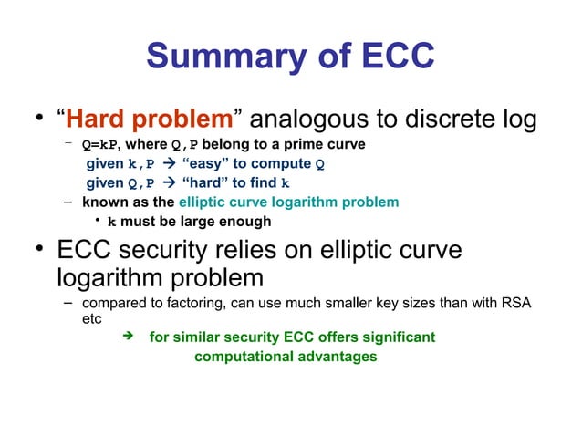 Elliptical curve cryptography | PPT