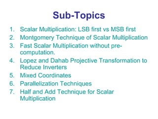 Elliptical curve cryptography | PPT