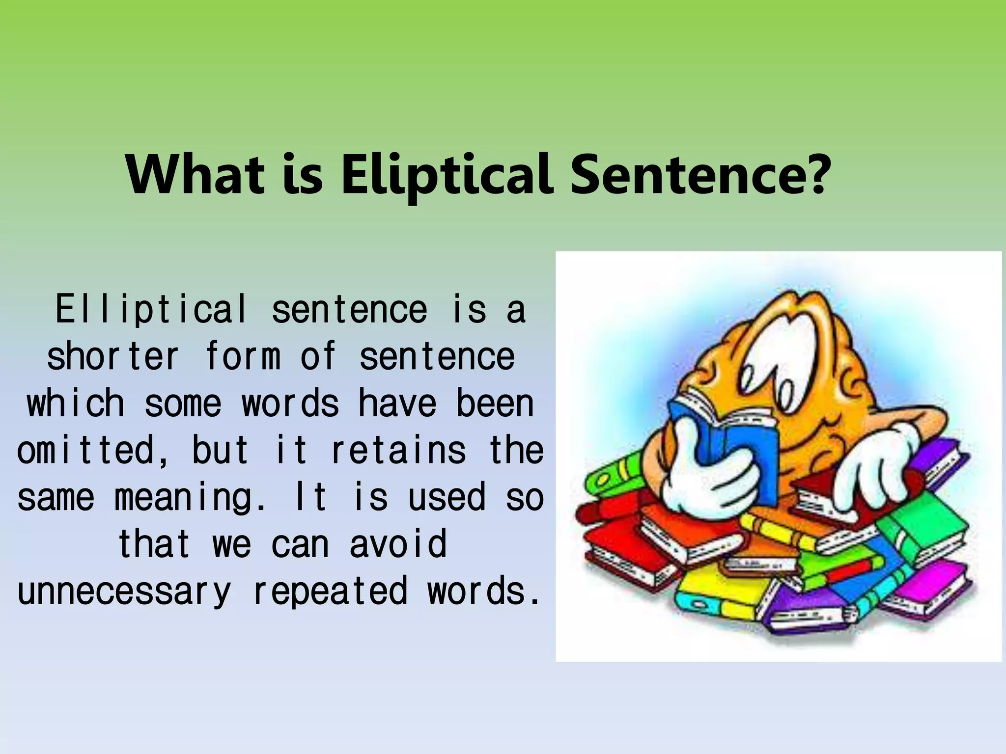 PPT ELLIPTICAL SENTENCE | PPTX