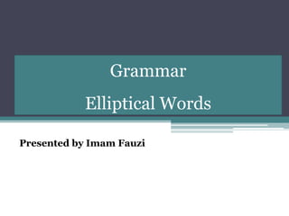 Eliptical words | PPTX