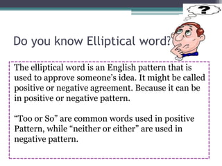 Eliptical words | PPTX