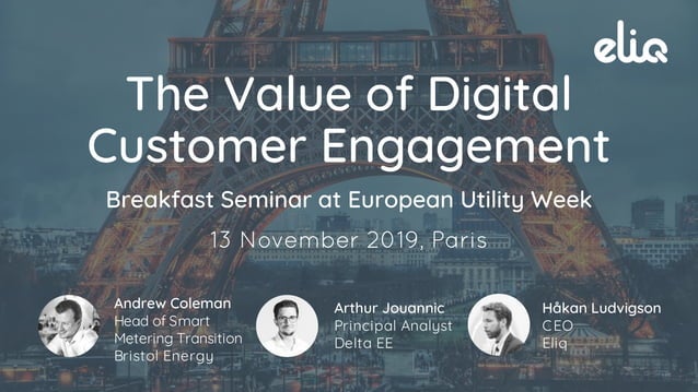 Eliq Breakfast Briefing at European Utility Week 2019 | PPT