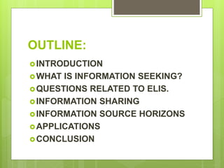 Elis Model Every life info seeking | PPTX