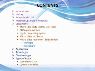 Elisa (Enzyme Linked Immuno Sorbent Assay) | PPTX