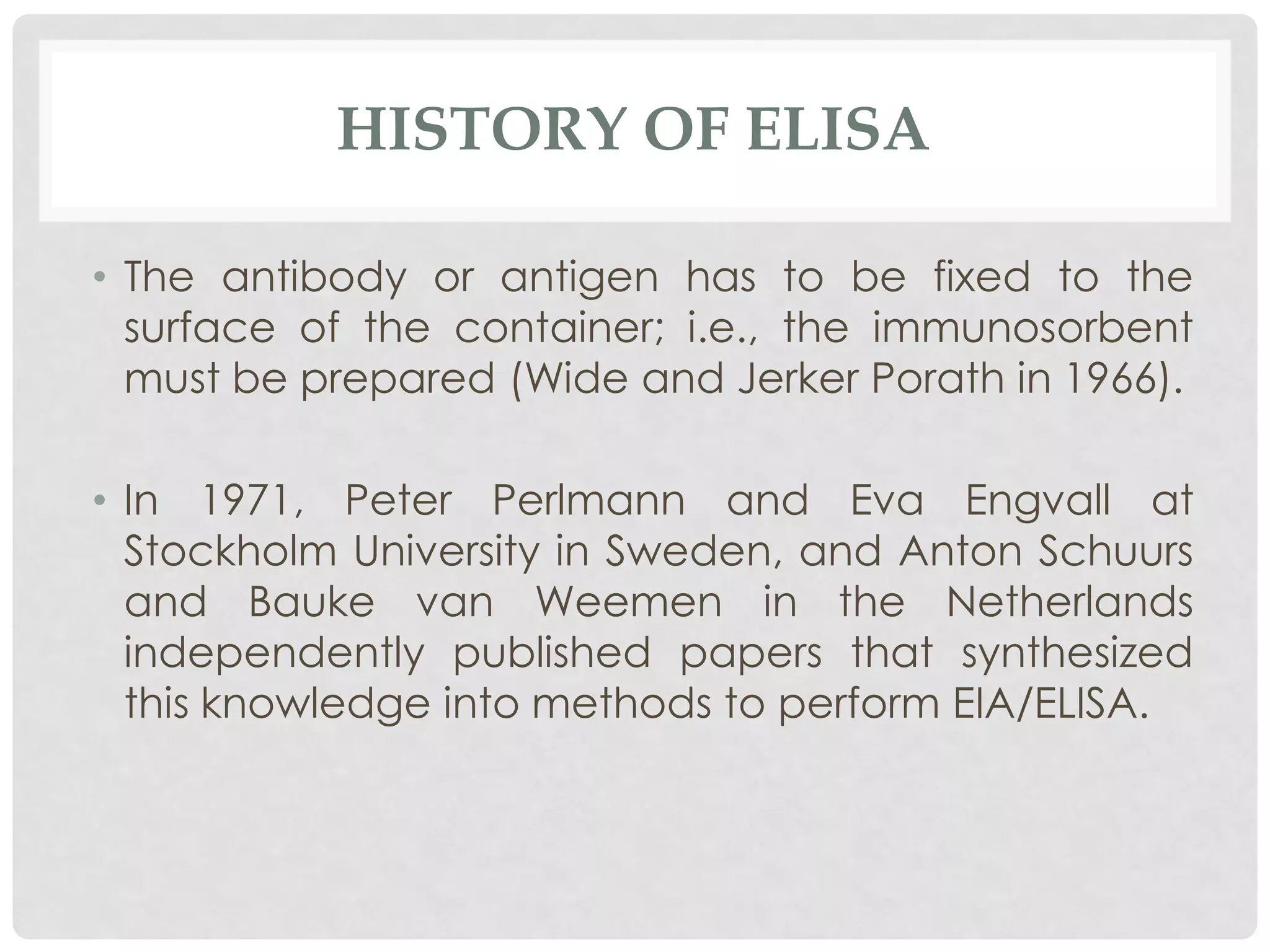 ELISA: Enzyme-linked Immunosorbent Assay | PDF