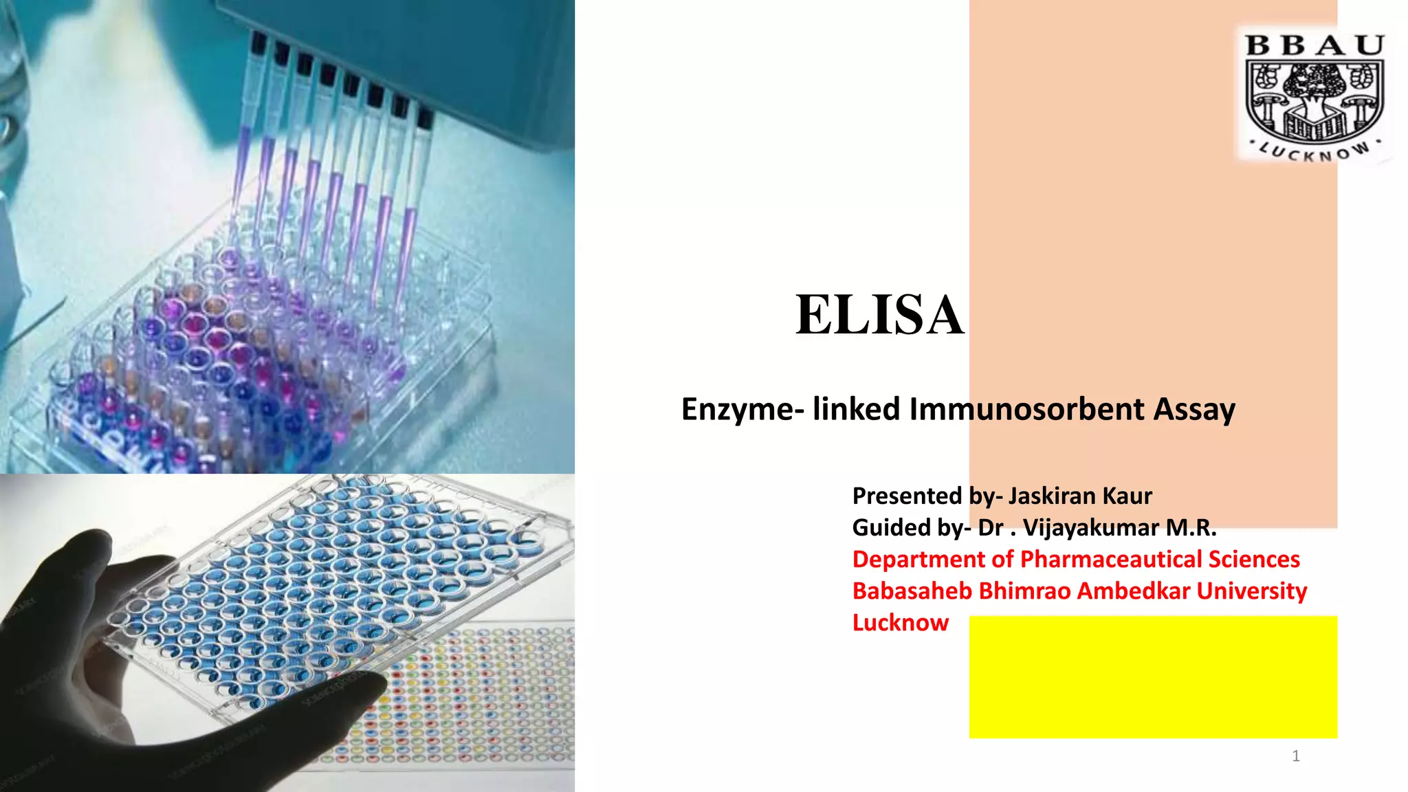 ELISA- Principle, procedure , types and applications | PPTX