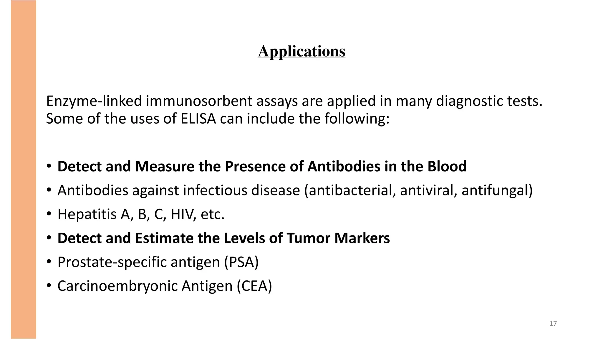 ELISA- Principle, procedure , types and applications | PPTX