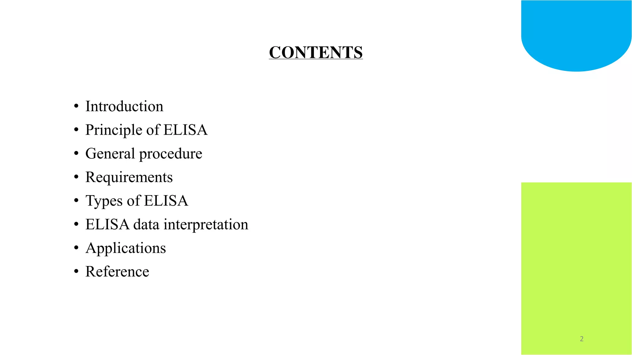 ELISA- Principle, procedure , types and applications | PPTX