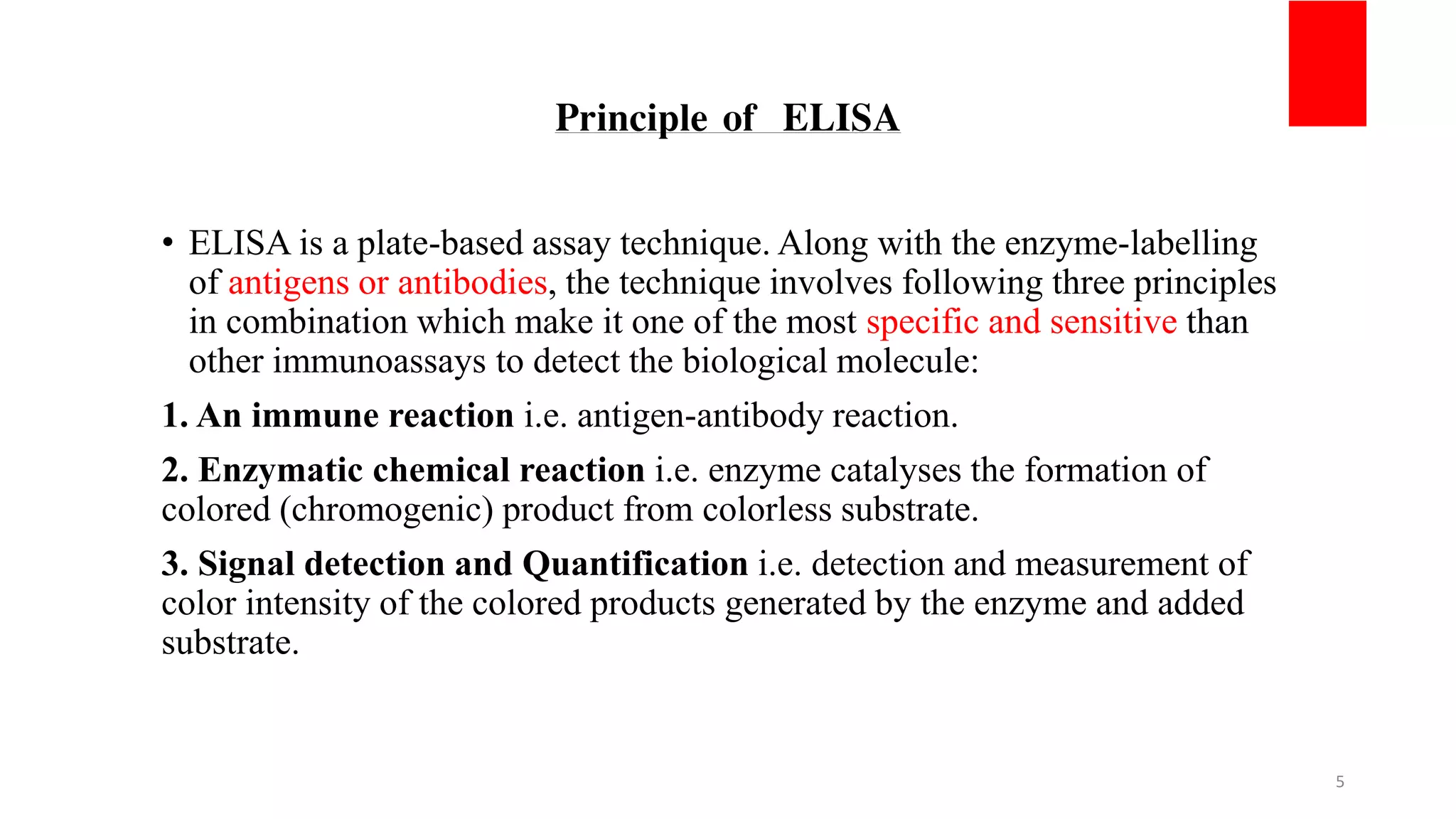 ELISA- Principle, procedure , types and applications | PPTX