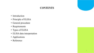 ELISA- Principle, procedure , types and applications | PPTX