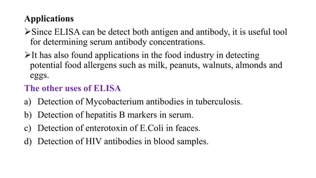 Enzyme linked immuno sorbent assay(ELISA) | PPT