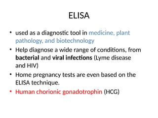 ELISA.pptx molecular diagnostics by taimoor | PPT