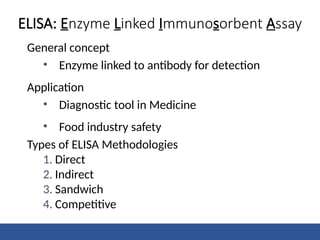 ELISA introduction and types of Elisa along with various method of ...