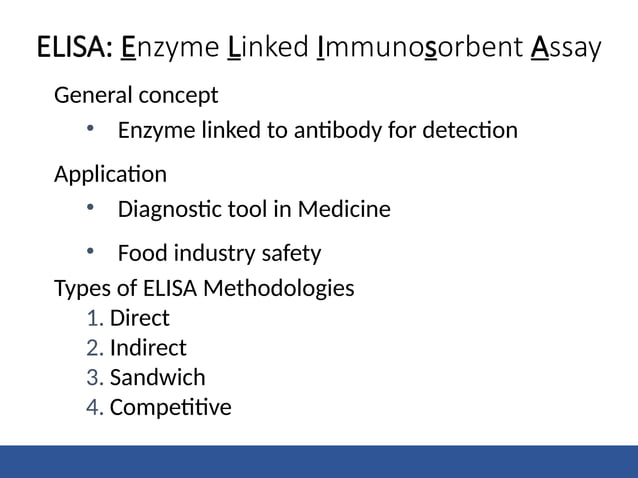 ELISA introduction and types of Elisa along with various method of technology | PPTX