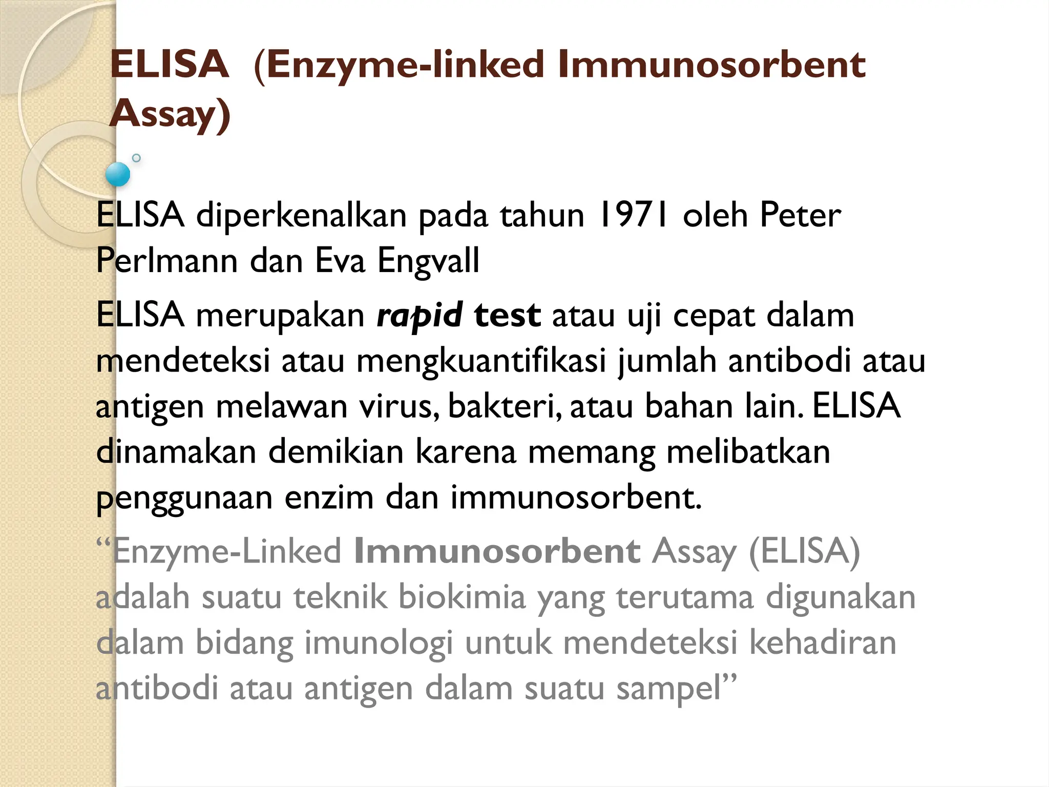 ELISA Di Laboratorium Teknologi Kesehatan | PPTX