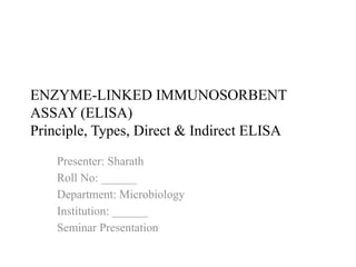 Elisa killer presentation types general principle | PPTX