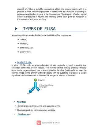 ELISA - PRINCIPLE AND TYPES | PDF