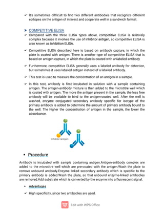 ELISA - PRINCIPLE AND TYPES | PDF