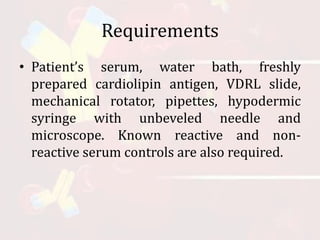 Elisa and VDRL test | PPTX