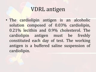 Elisa and VDRL test | PPTX