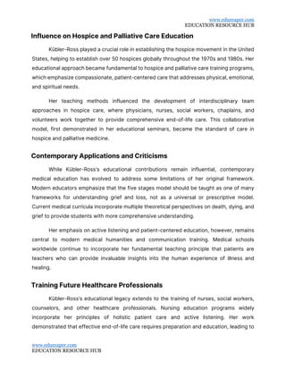 Elisabeth Kübler Ross: The Development of Five Stages of Grief | PDF