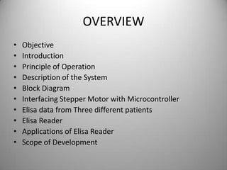 Microcontroller based ELISA Reader | PPTX