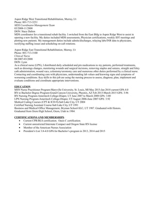 Elisa Garrett Resume | DOC | Healthcare Industry | Industries