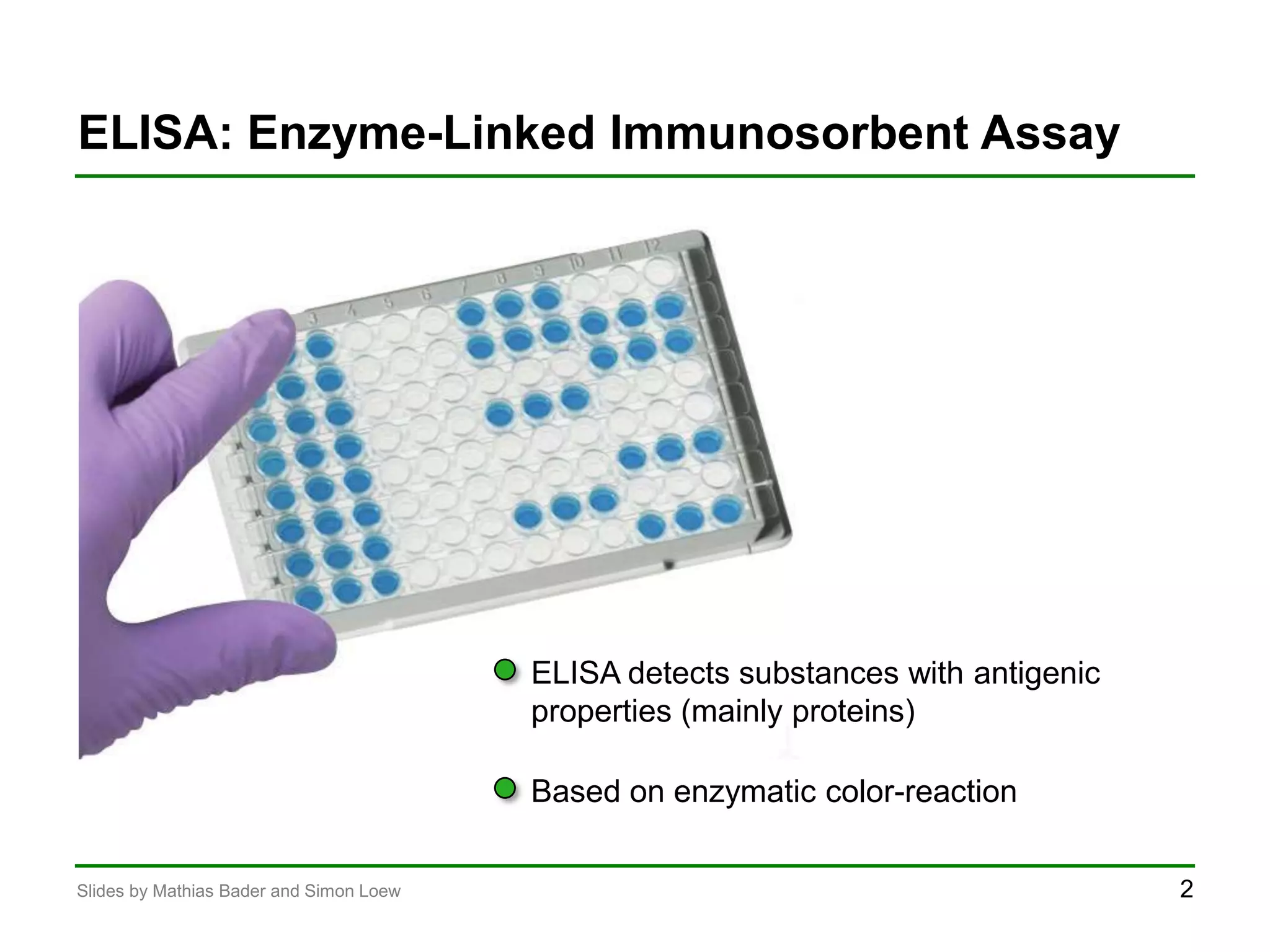 ELISA Test: Enzyme-linked Immunosorbent Assay | PPTX