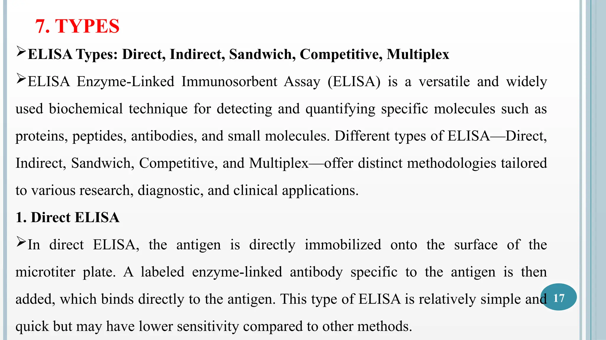 ELISA PPT in detail enzyme linked immunosorbent assay | PPTX