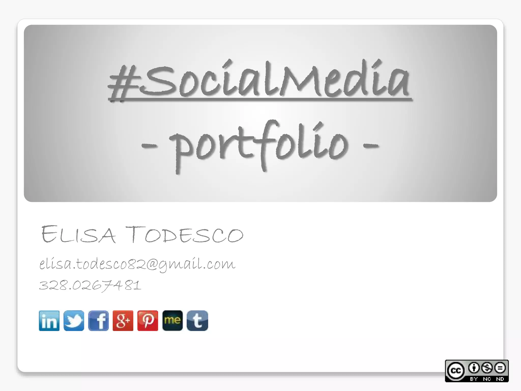 SOCIAL MEDIA PORTFOLIO 2013 | PPSX